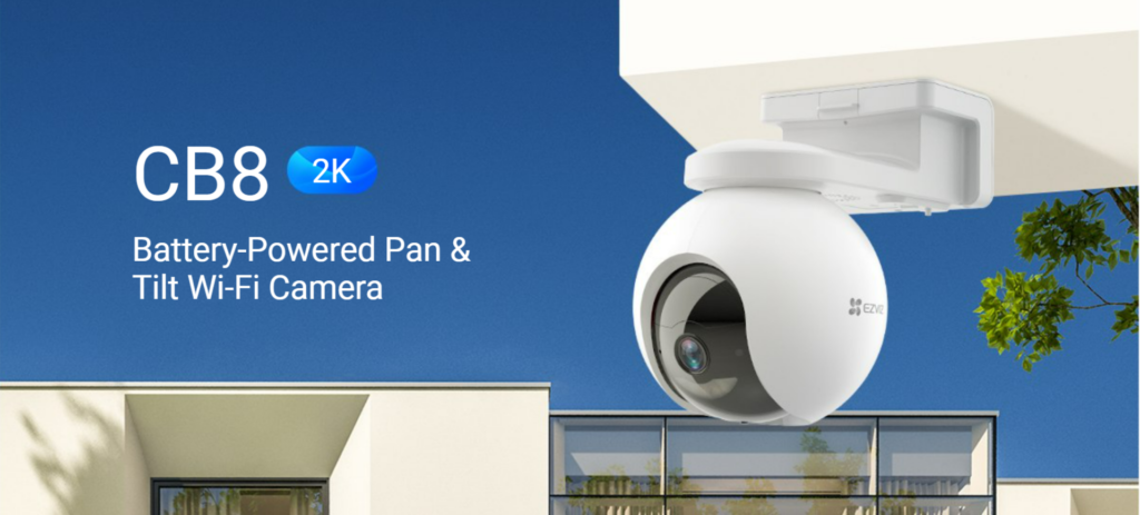 EZVIZ CB8 Battery-Powered Pan & Tilt 2K, 360-degree, auto tracking ...